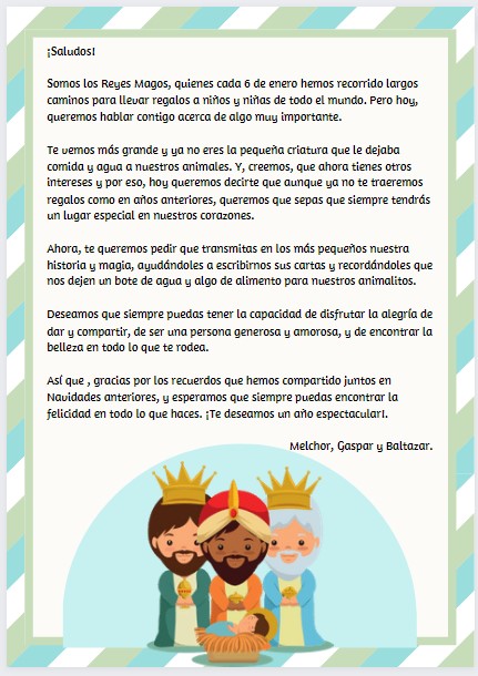 Carta de despedida de Reyes Magos #100DDF - Soy Mama Blog