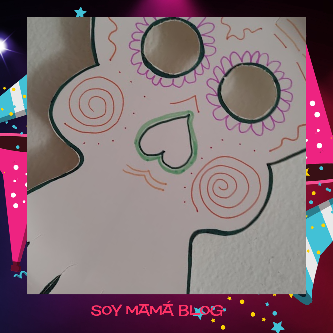 Máscara de calaca de papel #100DDF - Soy Mama Blog